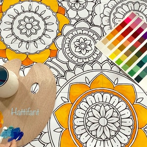 GIANT Poster | 'mandalas' to Color - Instant Download - Etsy