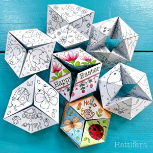 Paper Toy | Easter Kaleidocycles / Flextangles - a Paper Craft to Color ...