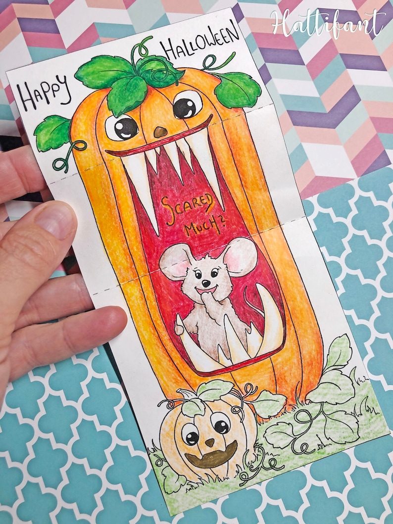 HALLOWEEN | Big Mouth Surprise Cards - Bat, Ghost, Pumpkin, Candy, Cat ...