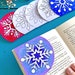 CORNER BOOKMARKS Stars & Snowflakes to Color and Craft - Etsy