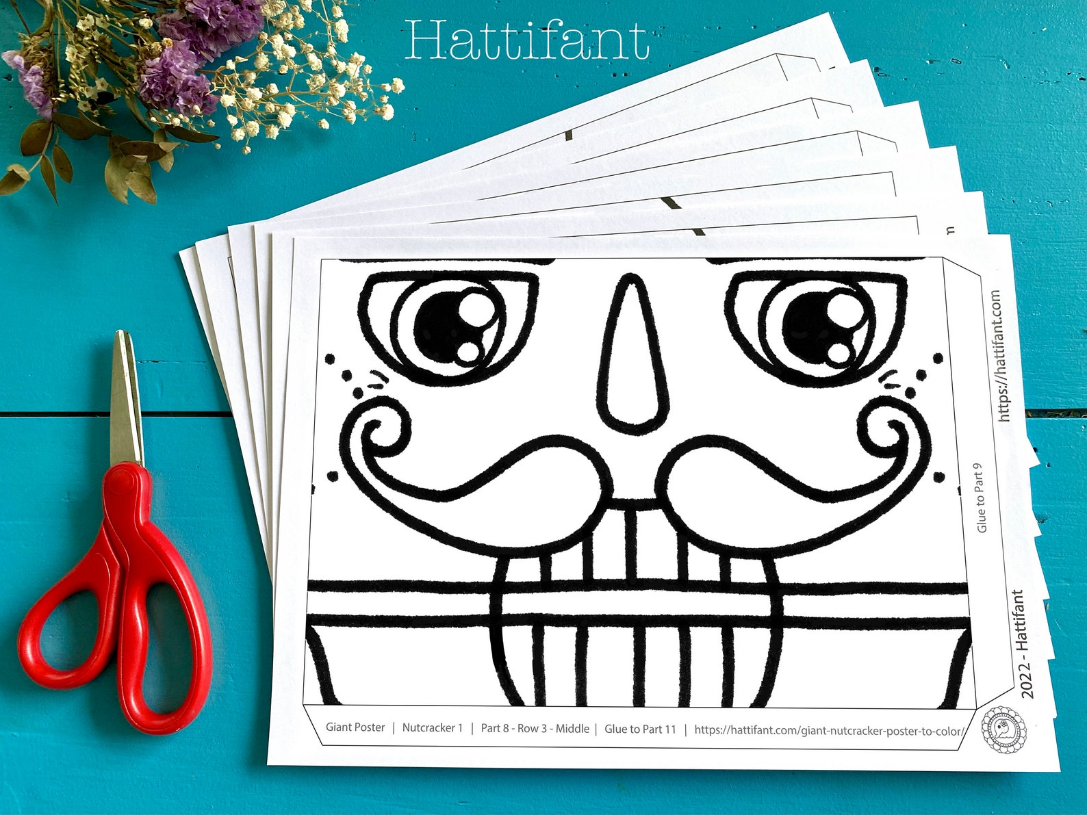 GIANT Poster | Nutcracker to Assemble and Color | Instant Download ...