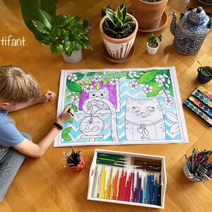 Cute Cats Coloring Adventure Paper Craft Bundle | Coloring Pages ...