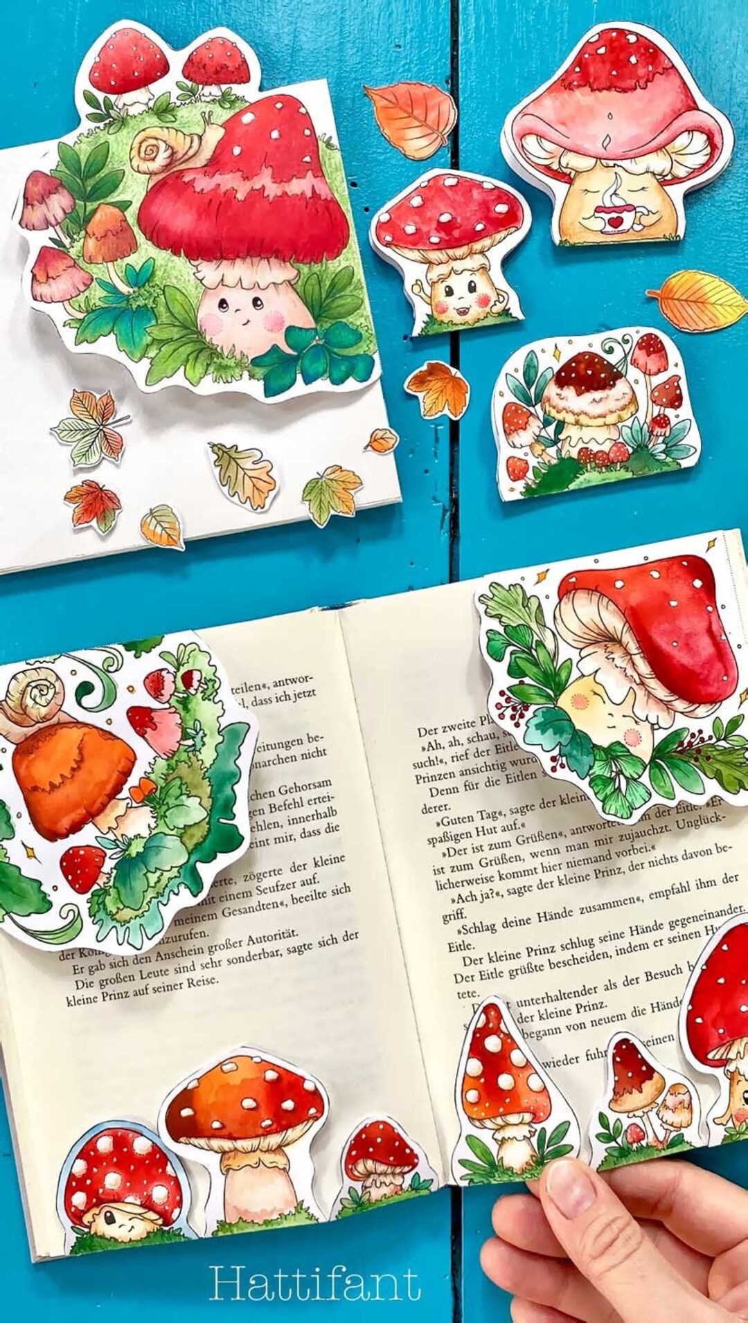Autumn Bookmarks | Cute Mushrooms to Color *instant Download - Etsy