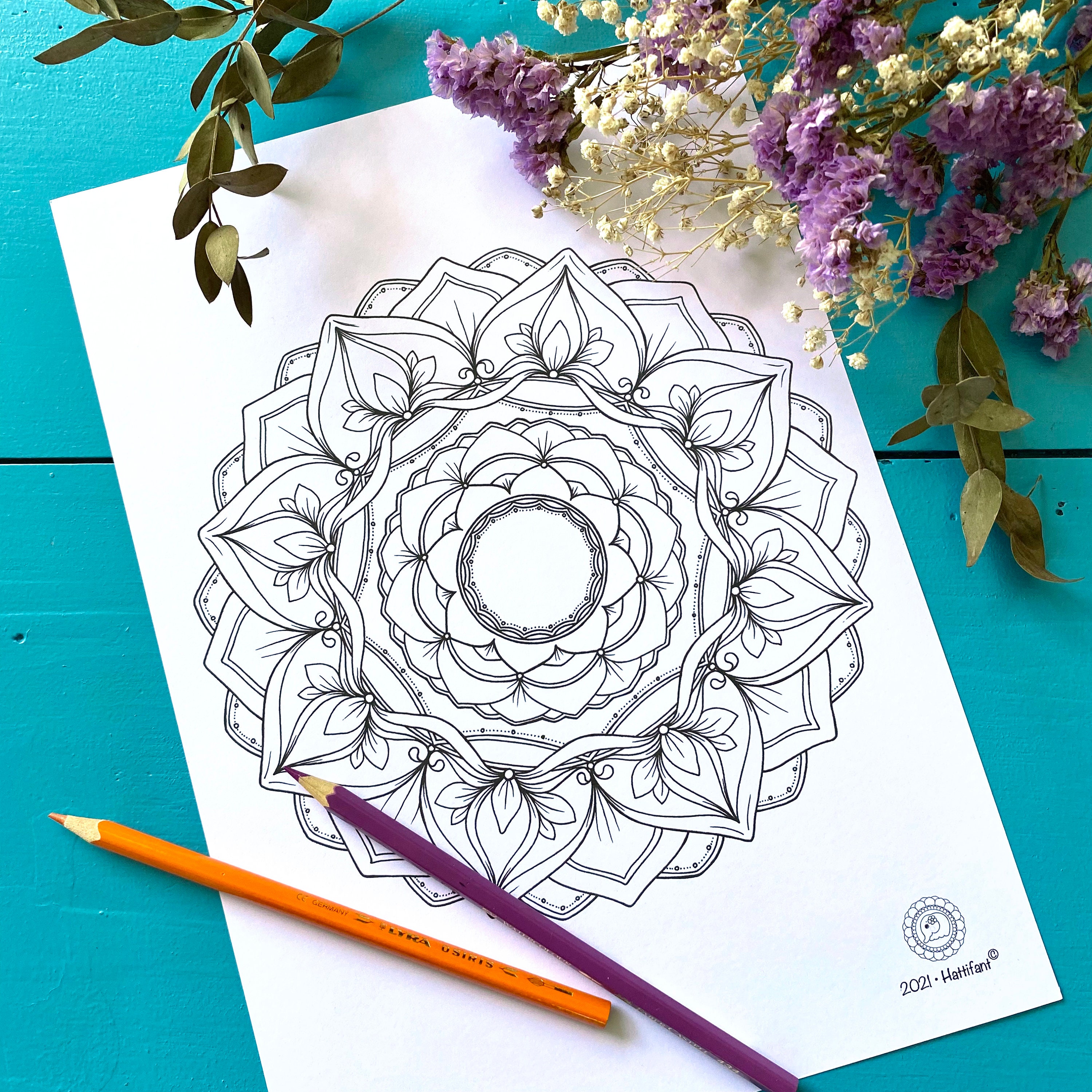 Autumn & Winter Mandala Coloring Page Bundle Late Summer | Etsy