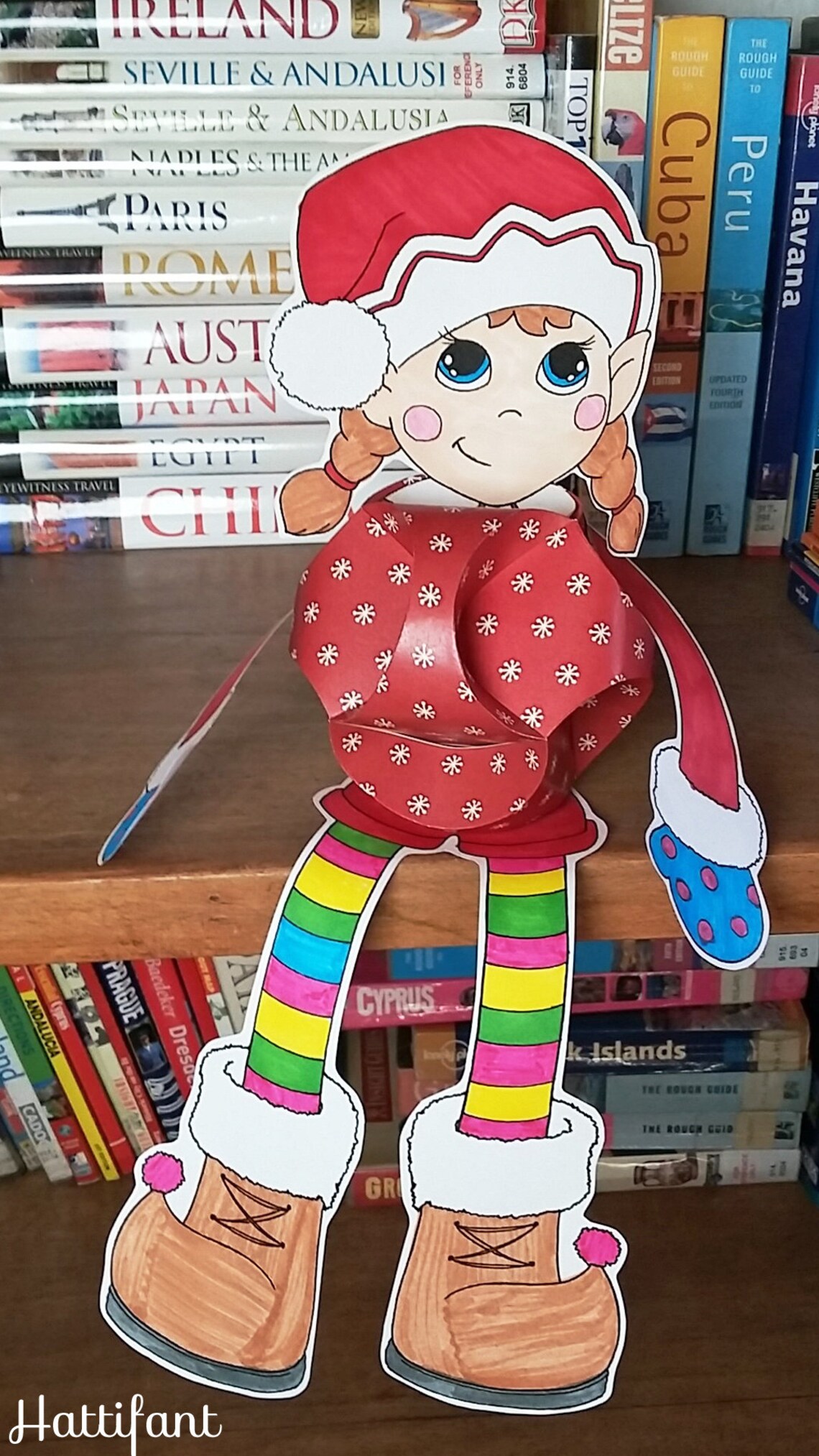 Christmas Elves Paper Craft Ornaments to Color and Craft - Etsy