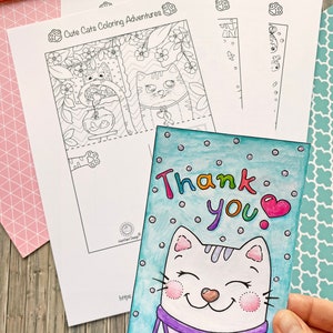 Cute Cats Coloring Adventure Paper Craft Bundle | Coloring Pages ...
