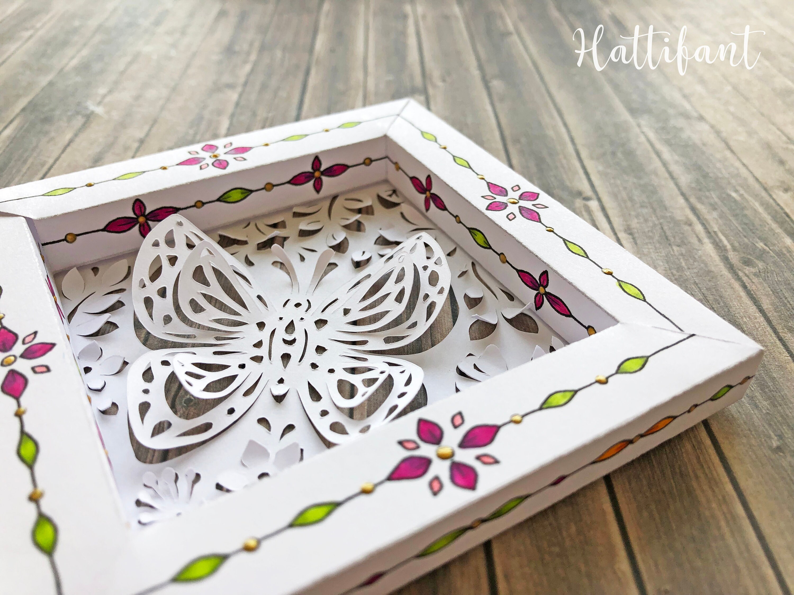 3D PAPER CUT 3D Paper Frames Spring Feel | Etsy