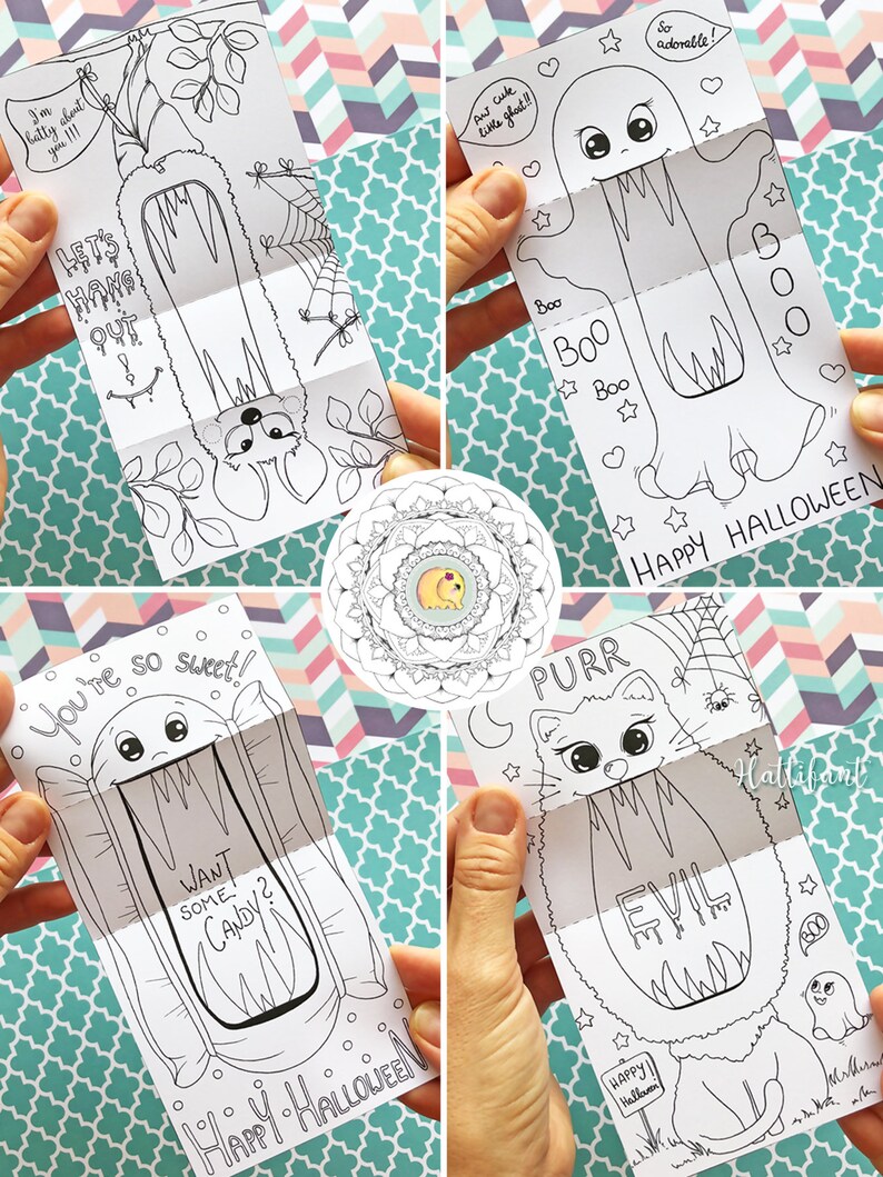 HALLOWEEN | Big Mouth Surprise Cards - Bat, Ghost, Pumpkin, Candy, Cat ...