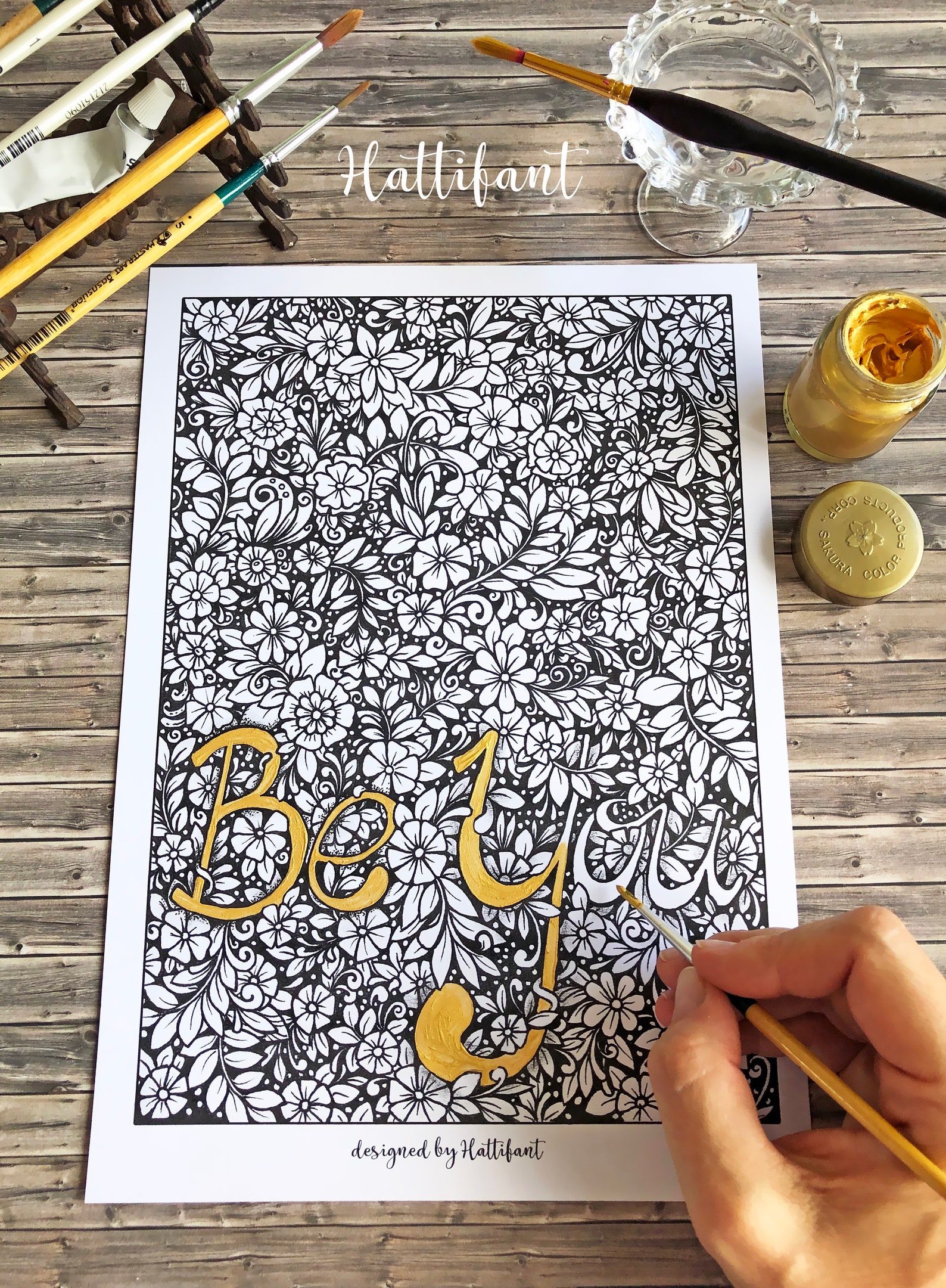 BE YOU Coloring Page & Cards Set - Etsy