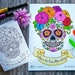 Day of the Dead Día De Los Muertos Sugar Skull Coloring - Etsy