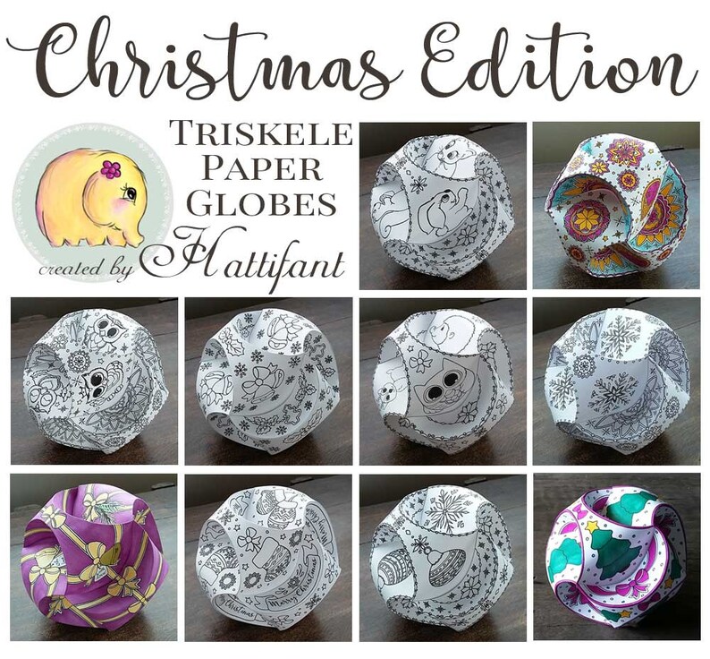 CHRISTMAS Edition Triskele Paper Globes Etsy