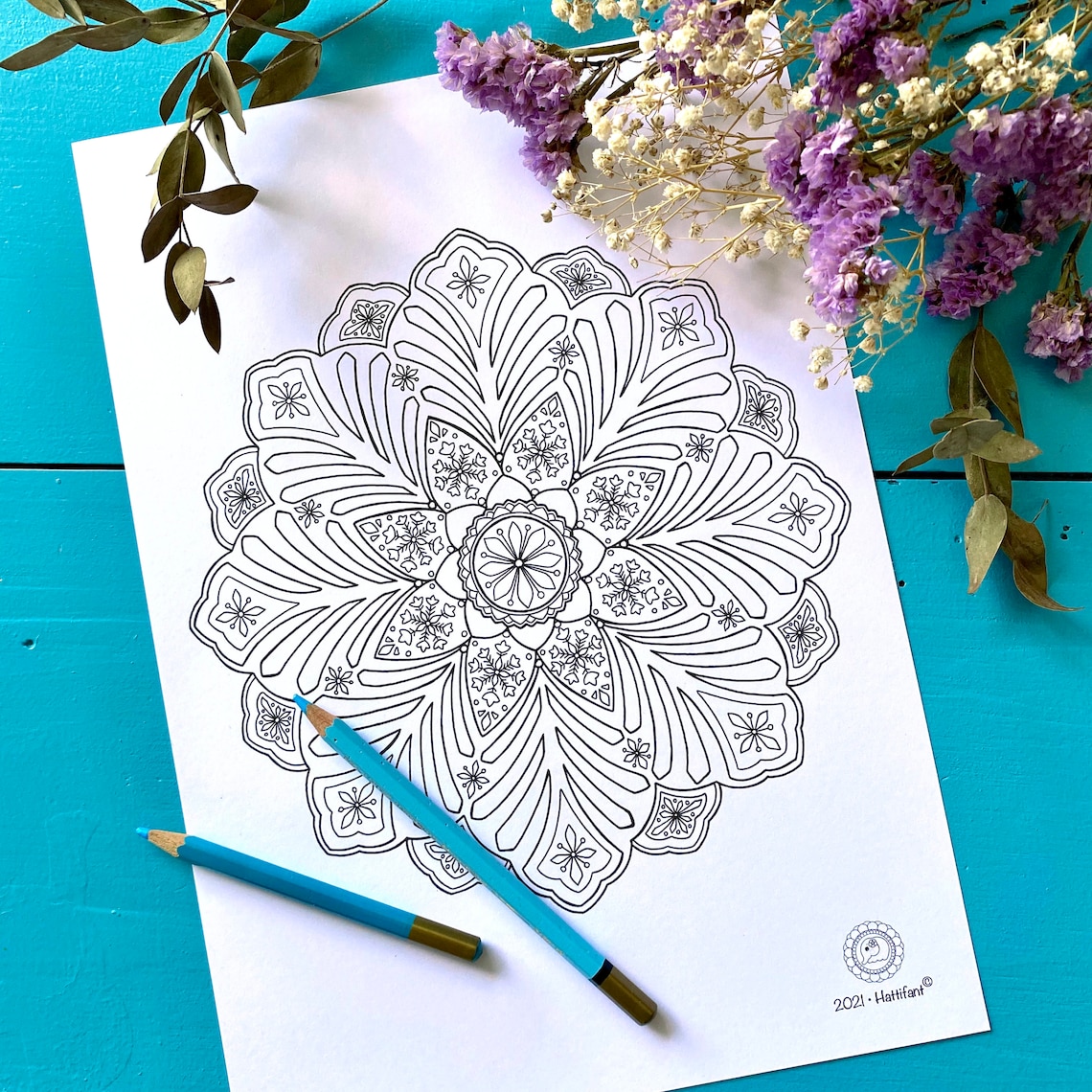 Autumn & Winter Mandala Coloring Page Bundle - Late Summer, Autumn Leaf ...