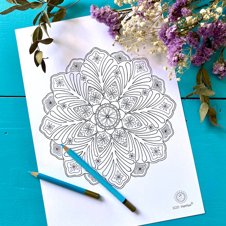 Autumn & Winter Mandala Coloring Page Bundle Late Summer - Etsy