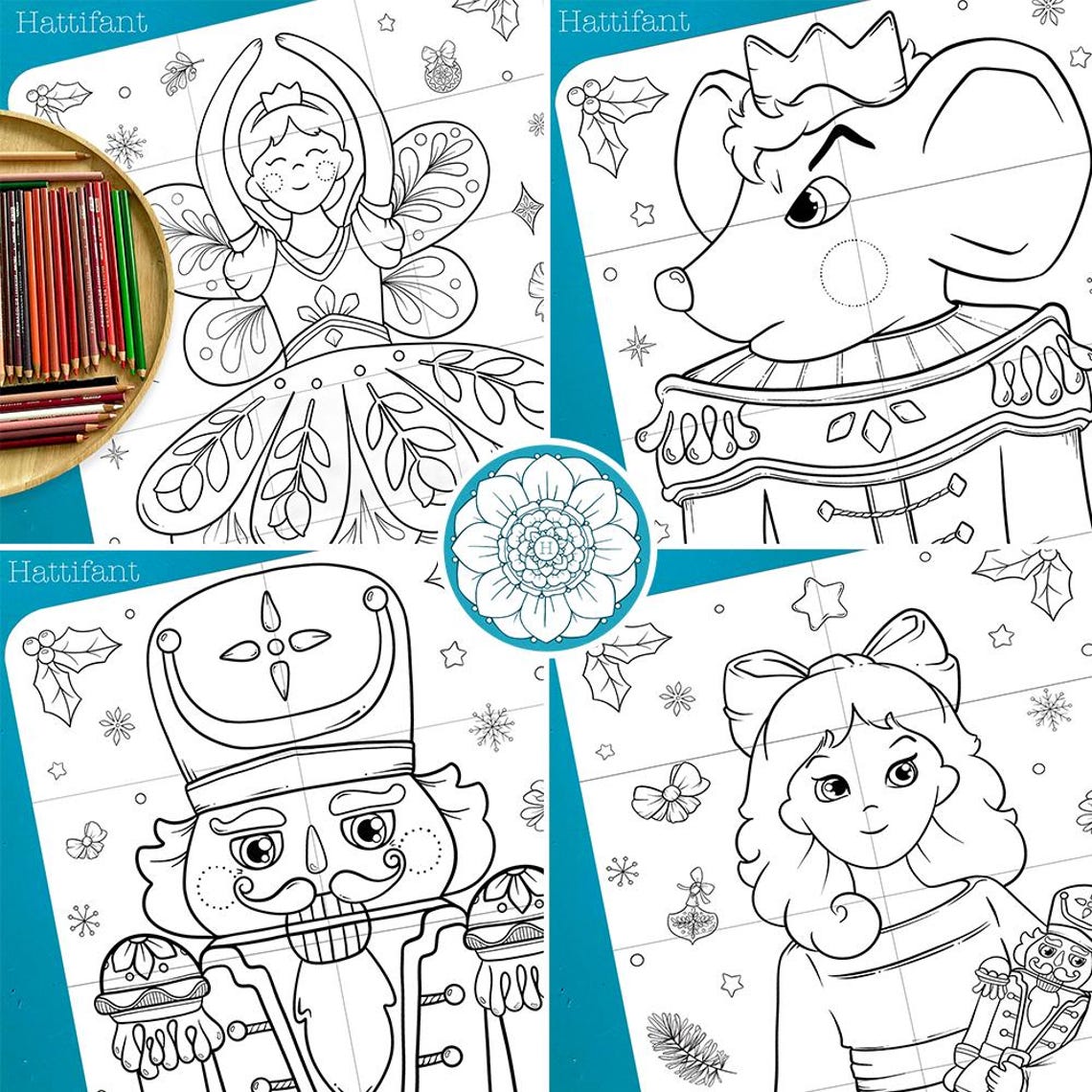 GIANT Coloring Poster Bundle | 'the Nutcracker and the Mouse King ...