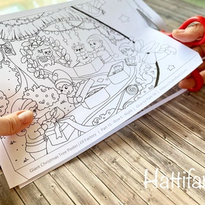 GIANT Poster | Christmas Tree - Elf Factory - to Color in Including ...