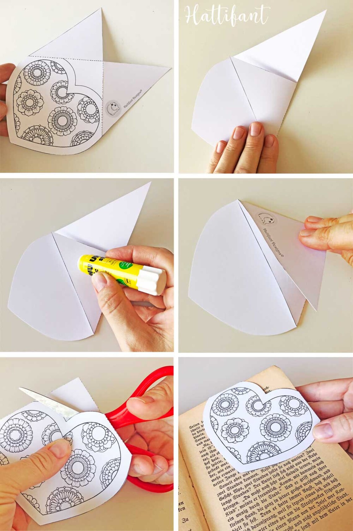 CORNER BOOKMARKS Hearts & Flowers Valentine's Day Gift - Etsy