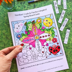 GIANT Spring Board Game to Color & Play DIY With Templates and ...