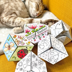 Paper Toy | Easter Kaleidocycles / Flextangles - a Paper Craft to Color ...