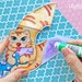 Kitty Cat Hugs Fish CORNER BOOKMARKS to Color and Craft Digital ...