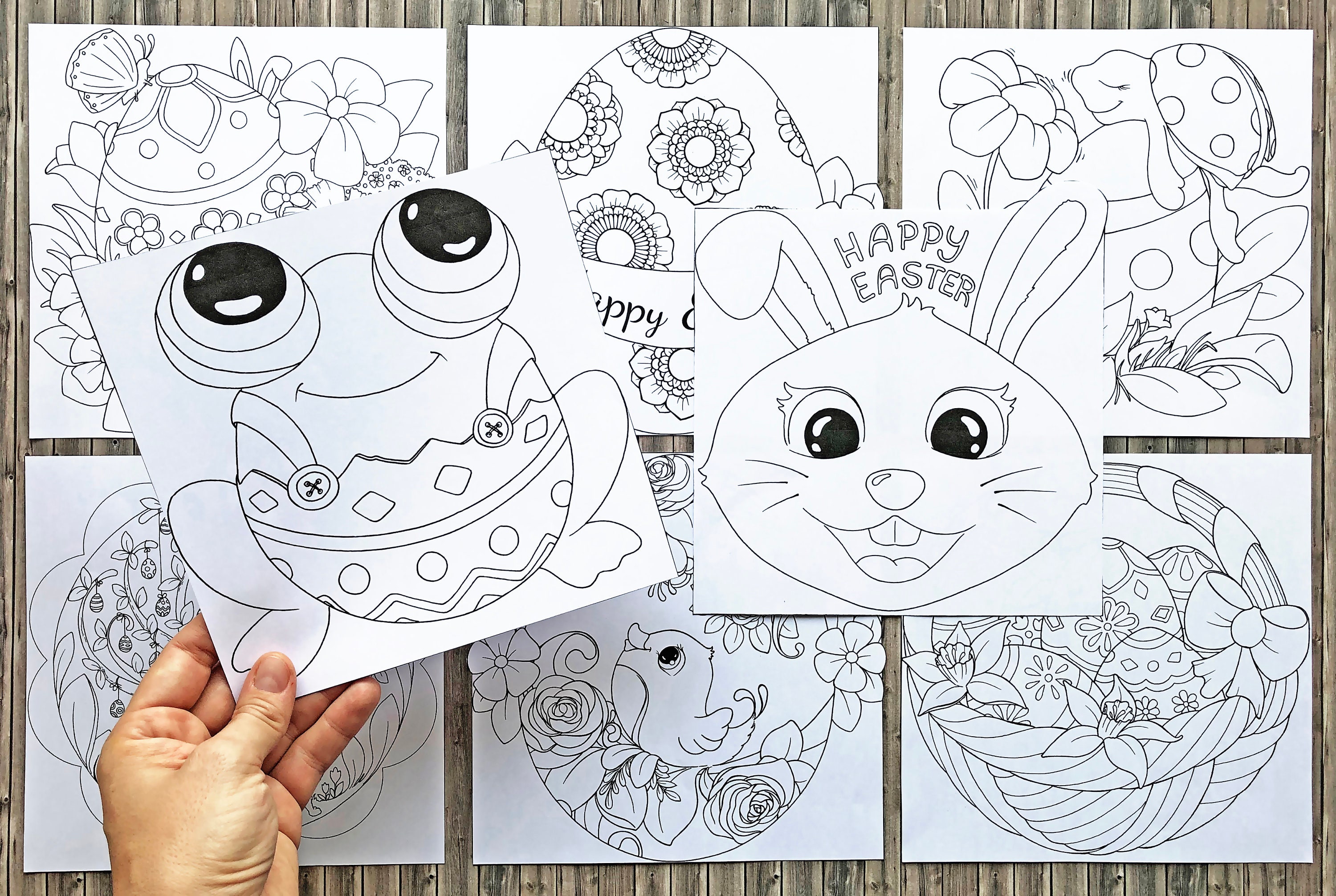 Easter Pop up Explosion Cards to Color & Craft Instant | Etsy