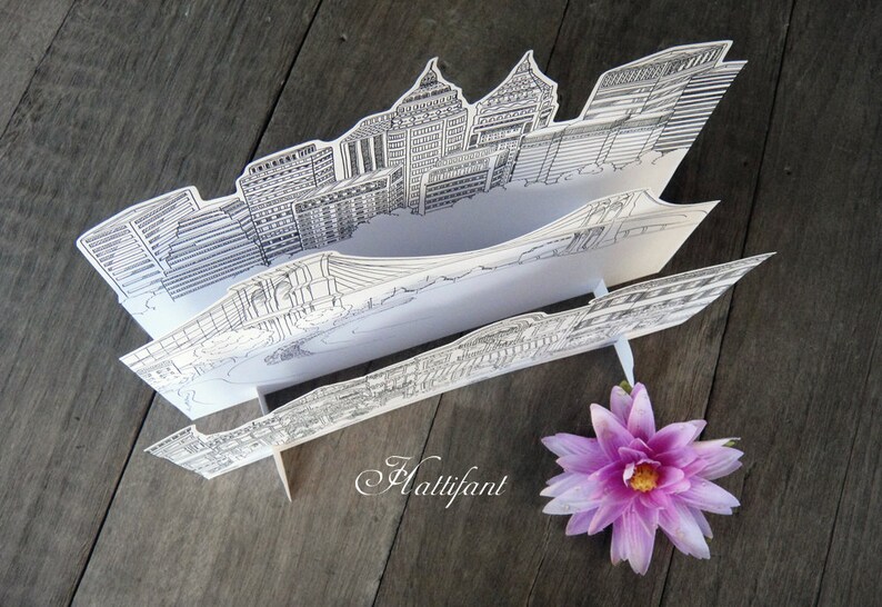 3D City Papercraft to COLOR - Brooklyn Inspired - Etsy Canada