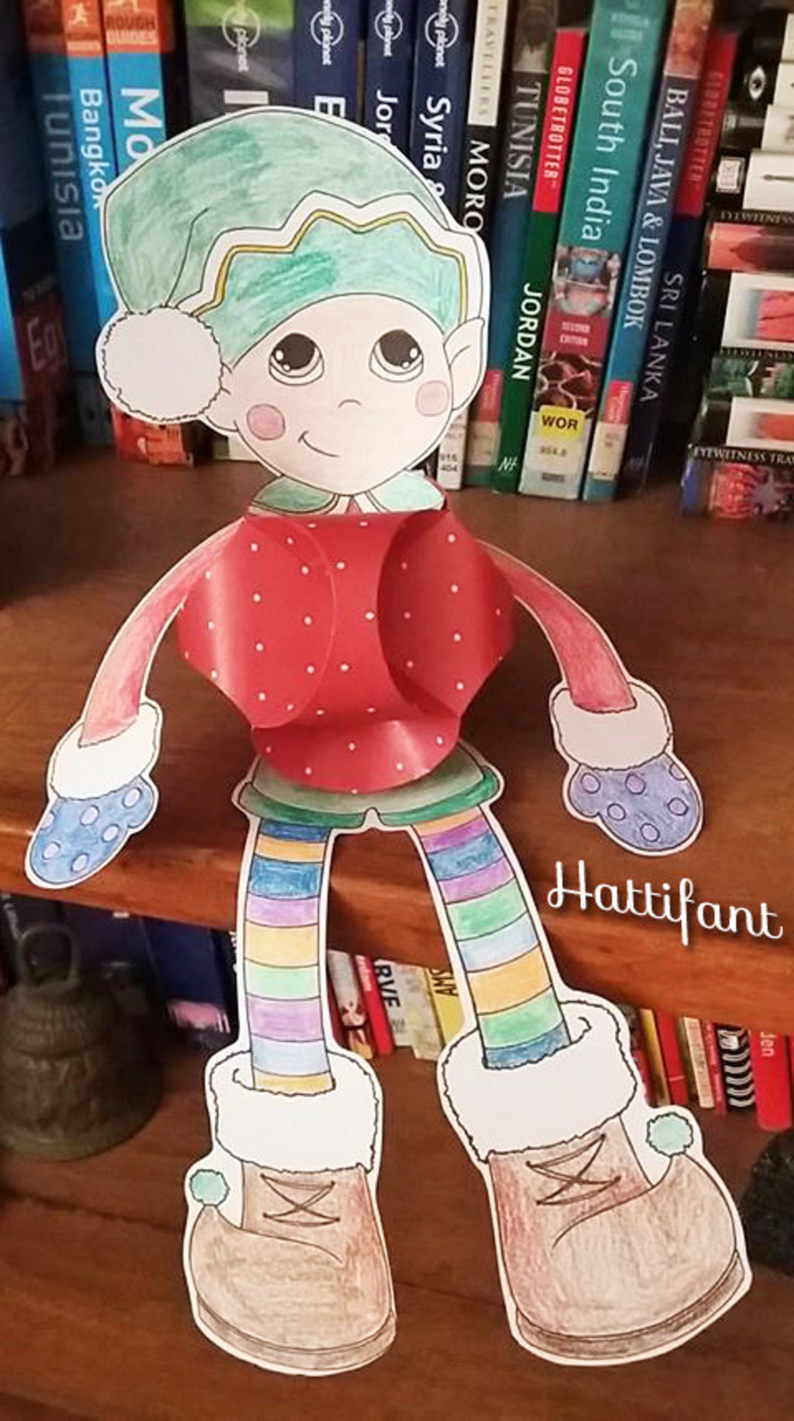 Christmas Elves Paper Craft Ornaments to Color and Craft - Etsy