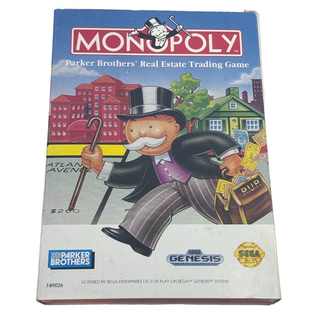 Monopoly cardboard Box Sega Genesis Game is Complete - Etsy