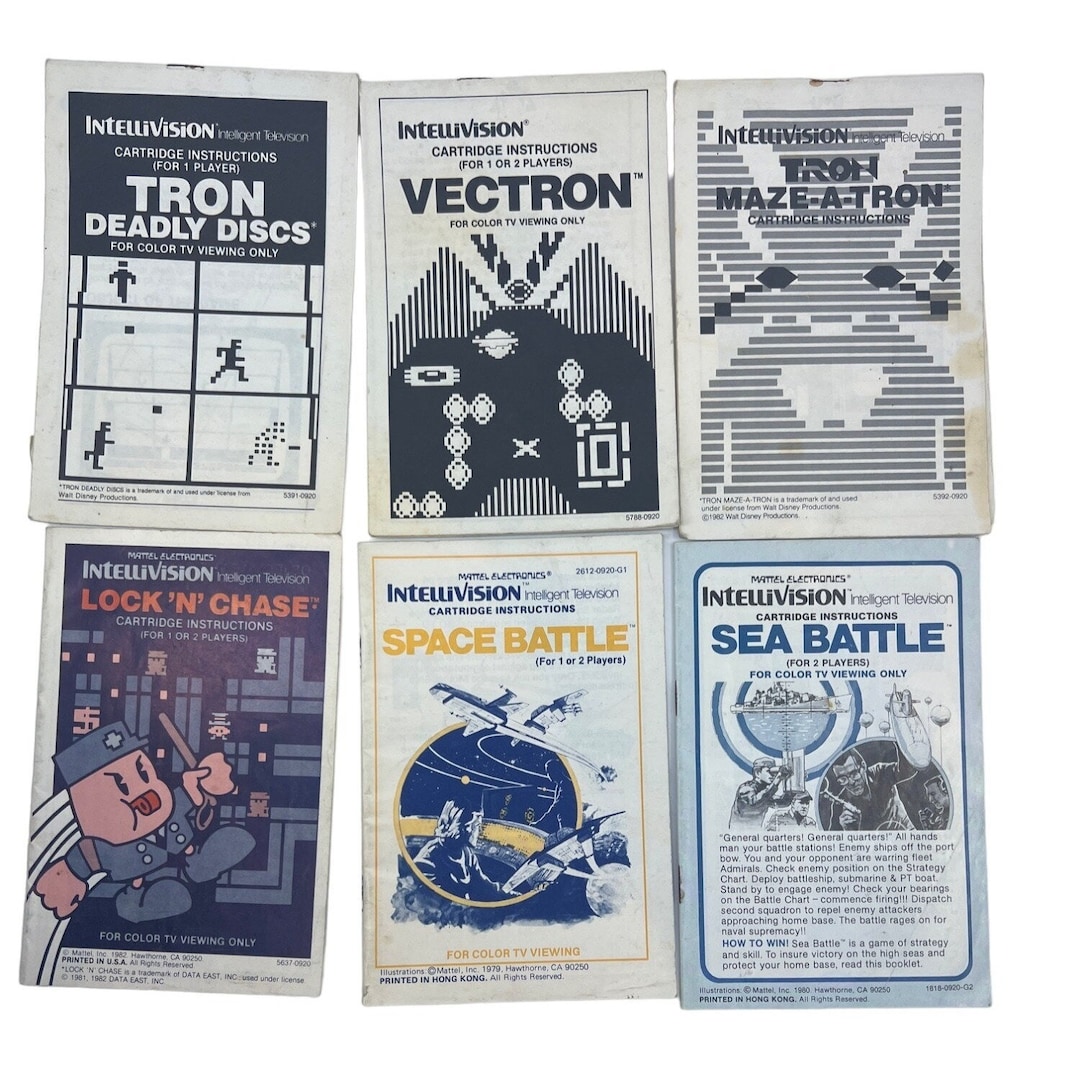 Intellivision Game Manuals - Etsy