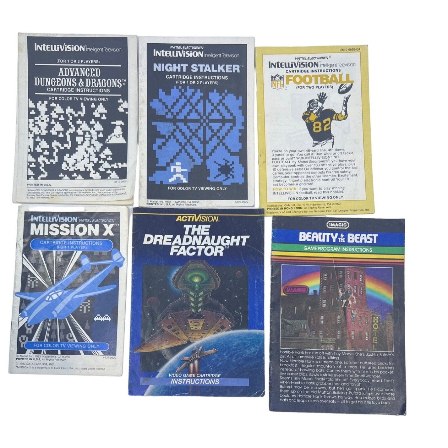 Intellivision Game Manuals - Etsy
