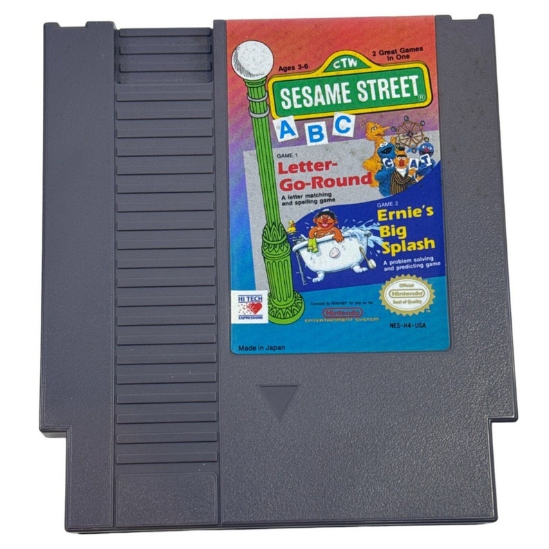 Sesame Street ABC Nintendo Entertainment System NES Game Cart Only - Etsy