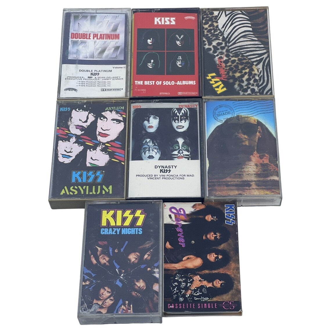 7 Kiss Cassettes Tapes And 1 Kiss Cassette Single Etsy