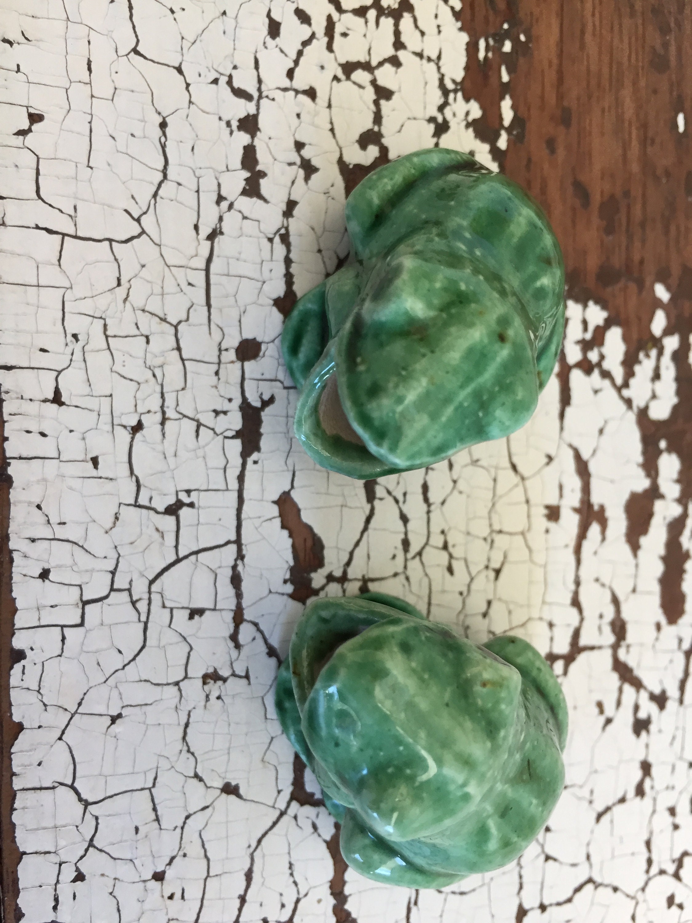 Vintage Frogs and Acrylic Type Flowers 3 Pc Set Lucite Type Flowers ...