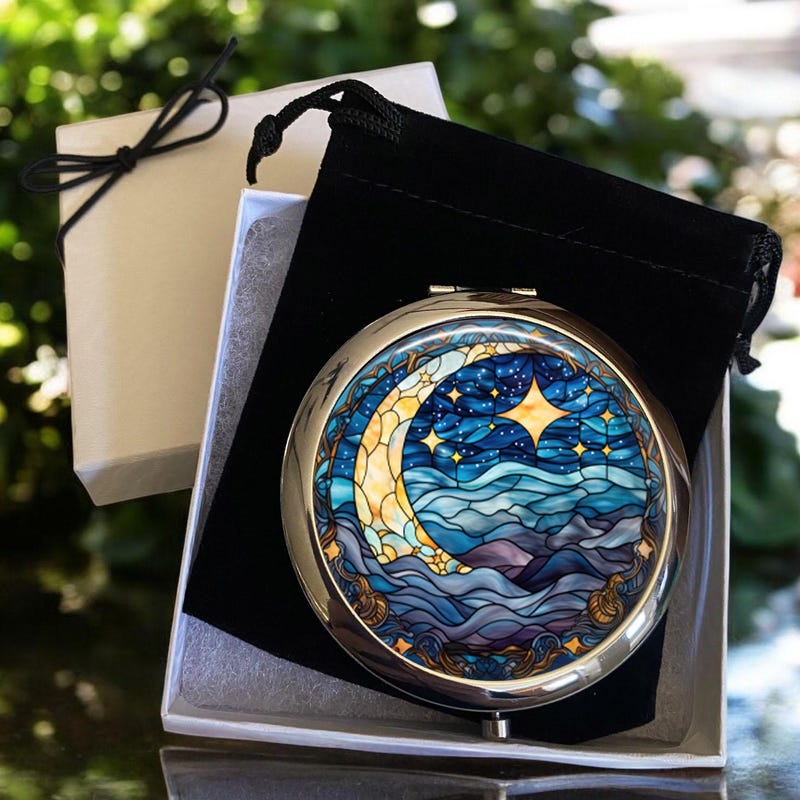Glass Moon Mirror - Etsy