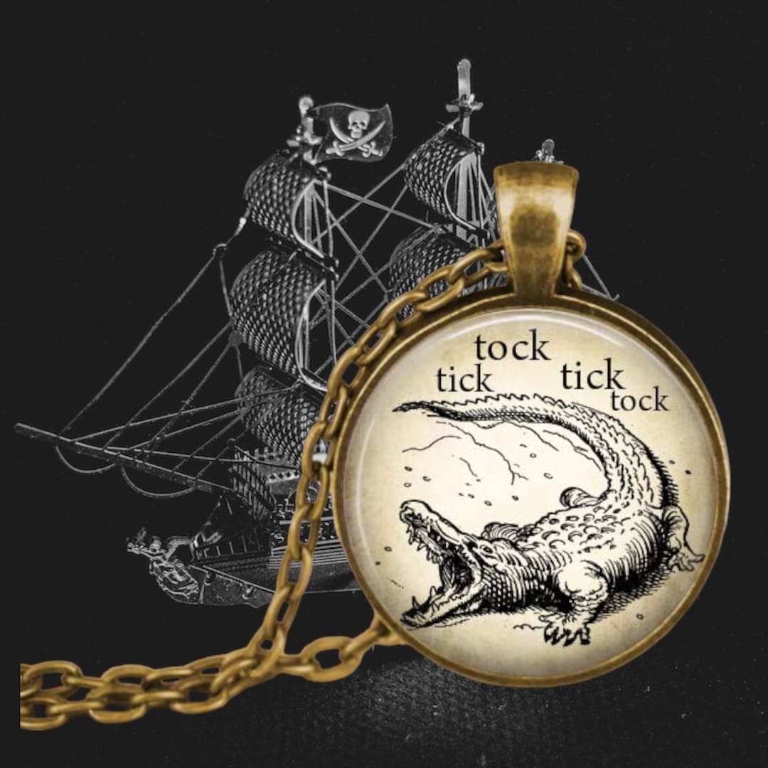 PETER PAN Crocodile Necklace - Captain Hook - Crocodile Clock ...