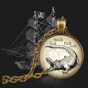 PETER PAN Crocodile Necklace - Captain Hook - Crocodile Clock ...