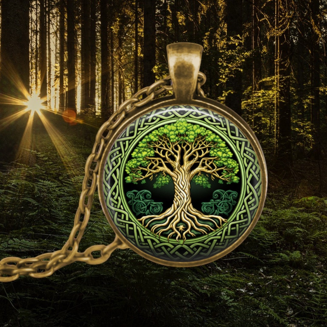 Celtic Tree of Life Necklace: Irish Art Jewelry, Family Tree Pendant - Etsy