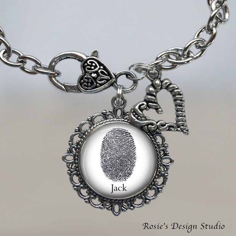 Fingerprint Bracelet Custom Fingerprint Jewelry Thumbprint - Etsy Sweden
