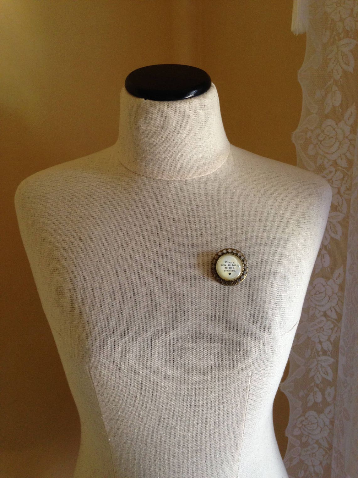 CUSTOM BROOCH Art Deco Style PERSONALIZED Brooch Pin With - Etsy