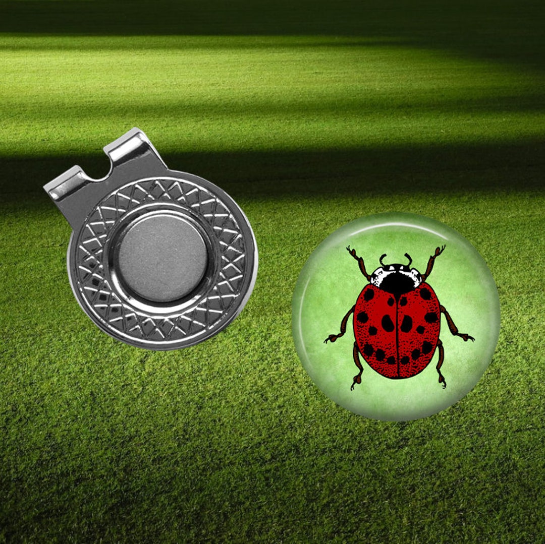 Lucky Ladybug Golf Ball Marker: Stainless Steel Hat Clip - Etsy