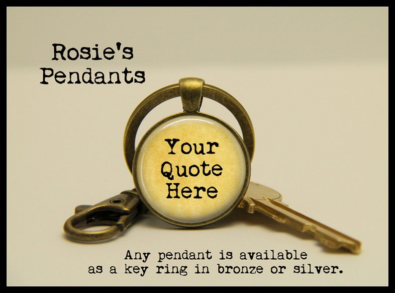 Personalized Quote Key Ring: Custom Saying Keychain - Etsy