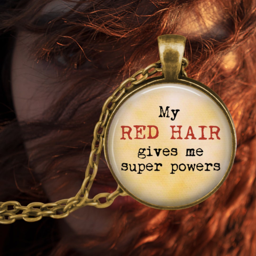 Red Hair Superpower Pendant Necklace: Redhead Jewelry Gift - Etsy