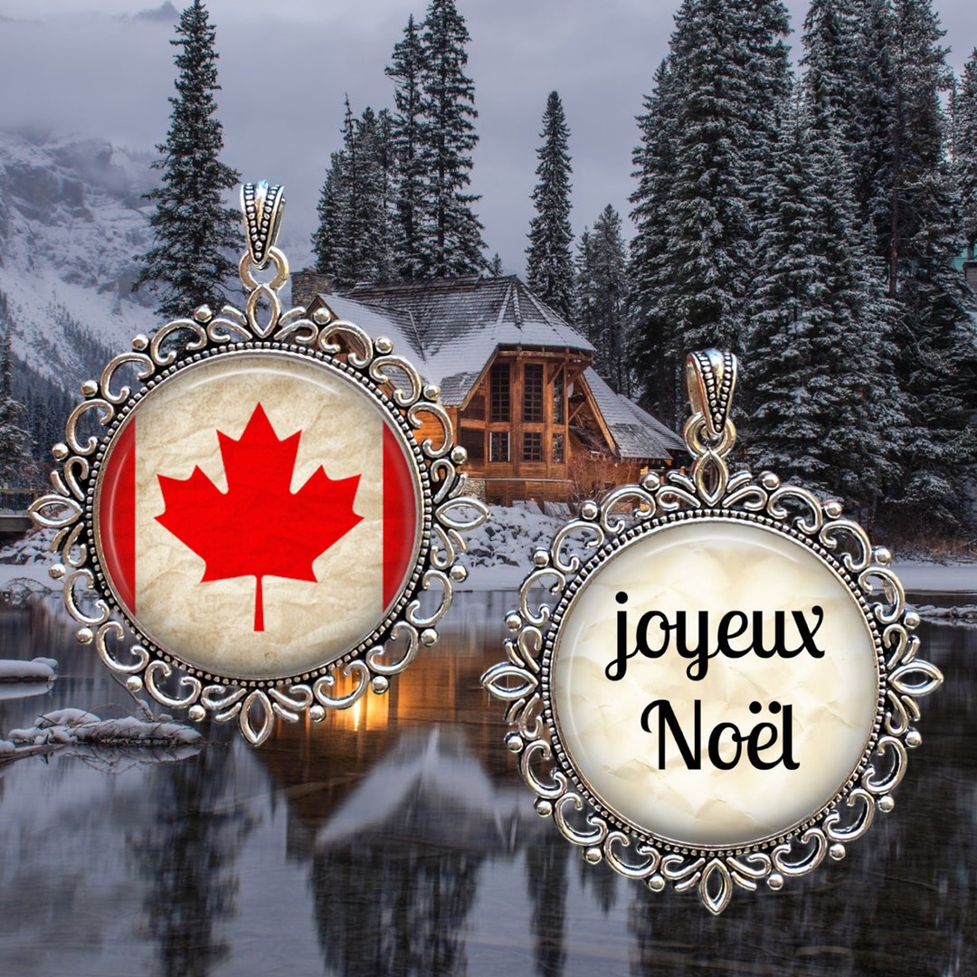 Canadian Flag Christmas Ornament: Joyeux Noel, Maple Leaf, Antique ...