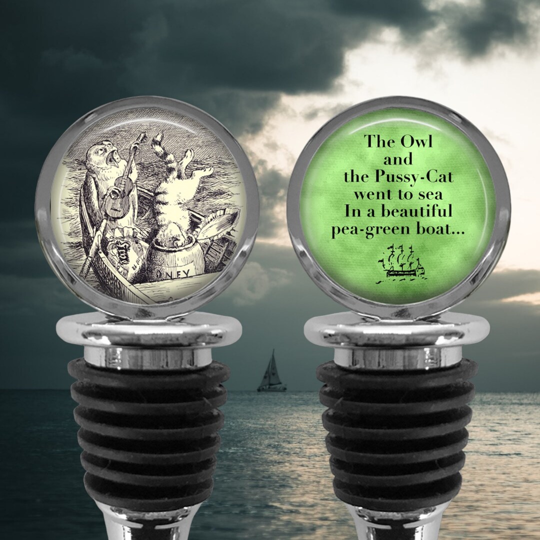 Owl and Pussycat Bottle Stopper: Edward Lear Poem Gift - Etsy