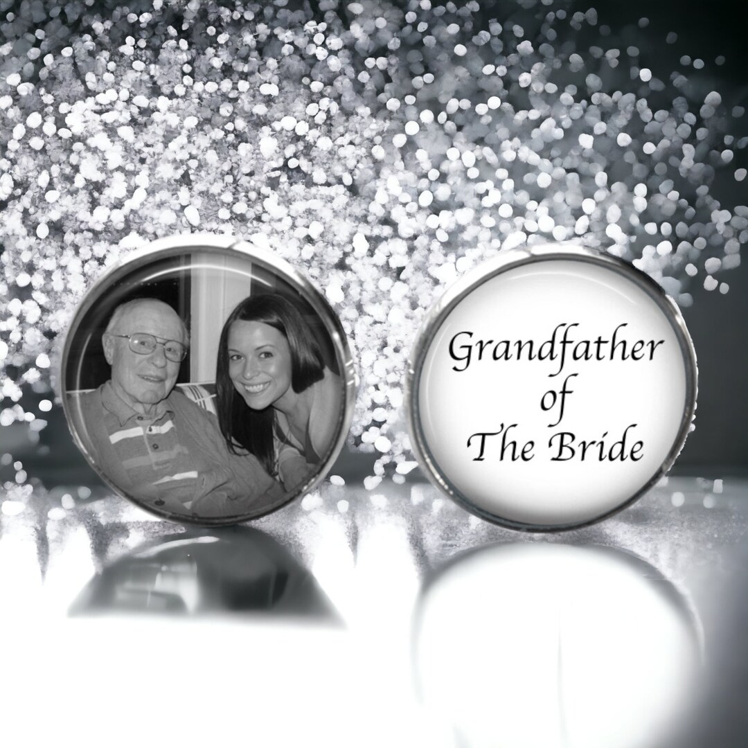 GRANDFATHER of the BRIDE Cufflinks - Photo Cuff Links - Cuff Links ...