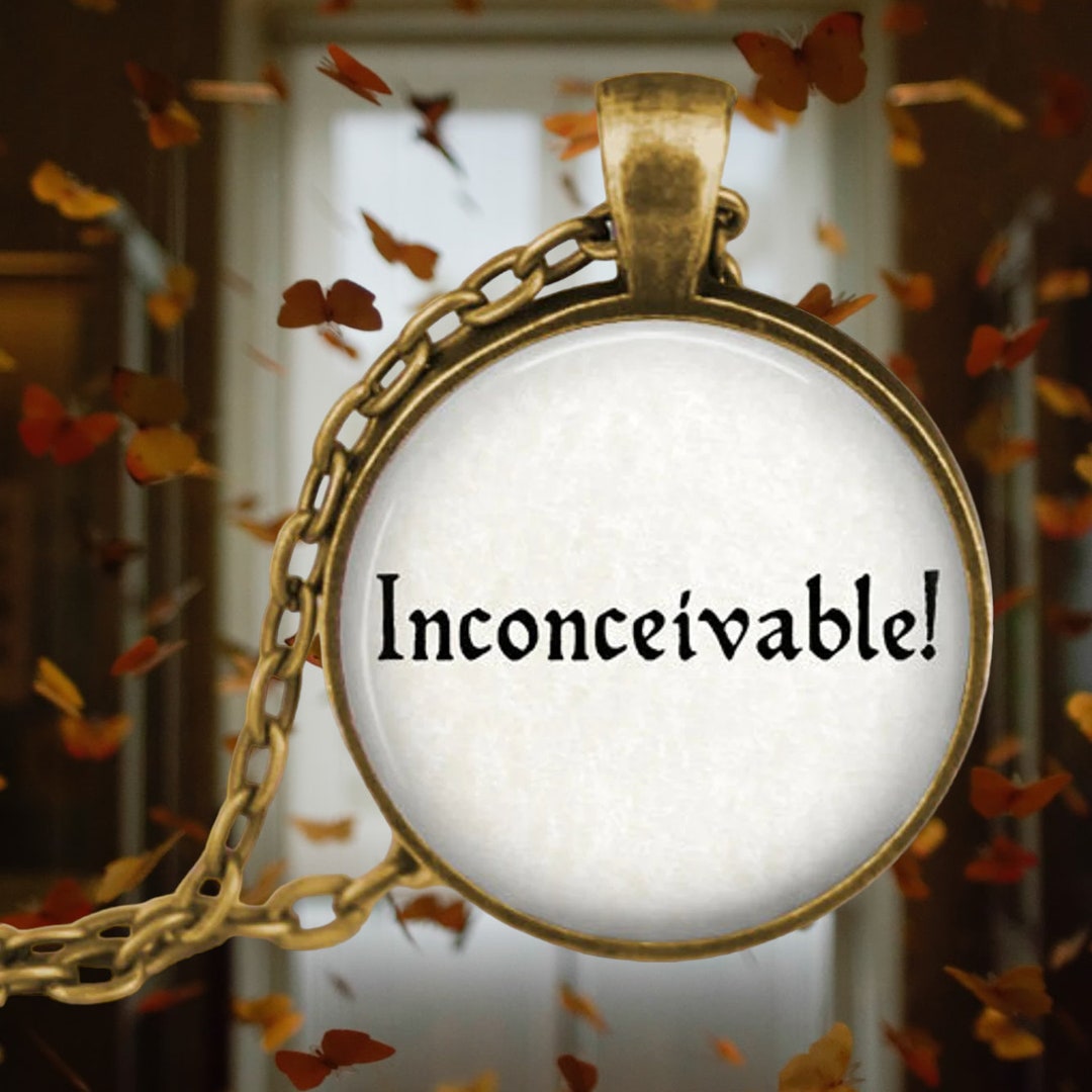 Inconceivable Necklace - Word Jewelry - Funny Quote Gift - Work ...