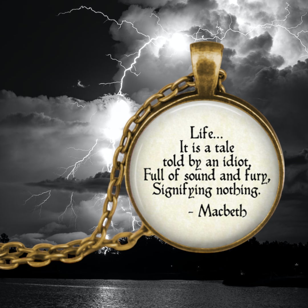 Macbeth Quote Necklace: Shakespearean Literature Jewelry - Etsy
