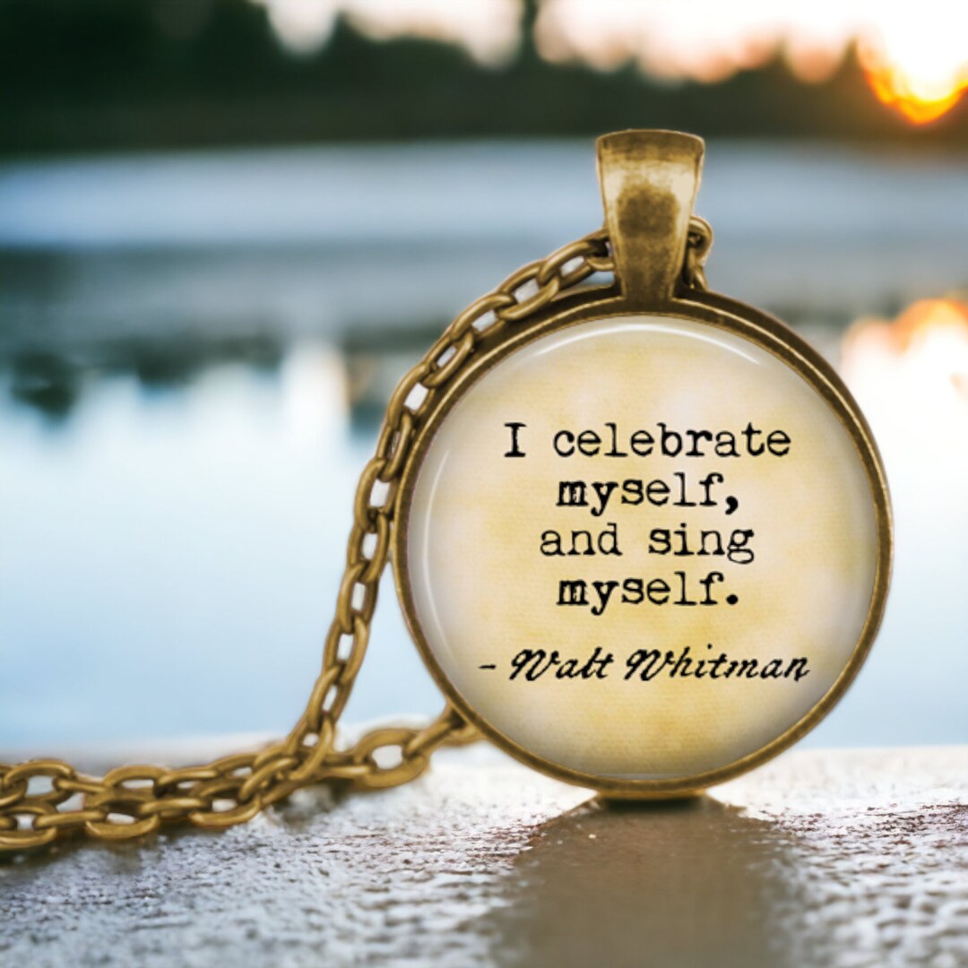 Walt Whitman Quote Necklace: Inspirational Poetry Gift - Etsy