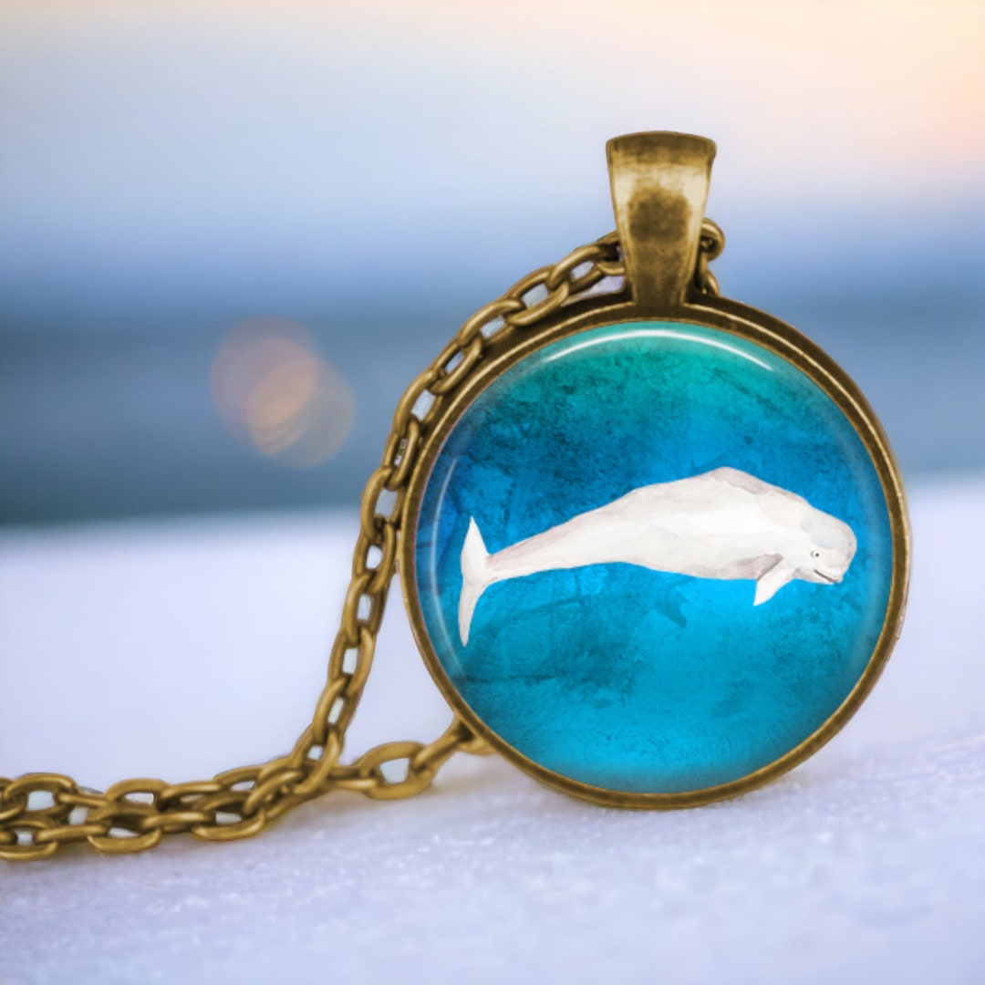 Beluga Whale Necklace: Arctic Ocean Wildlife Jewelry - Etsy
