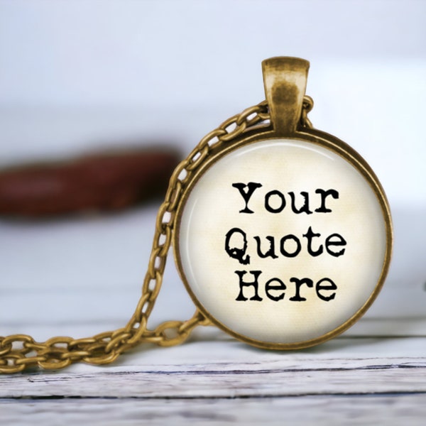 Quote Necklace - Etsy