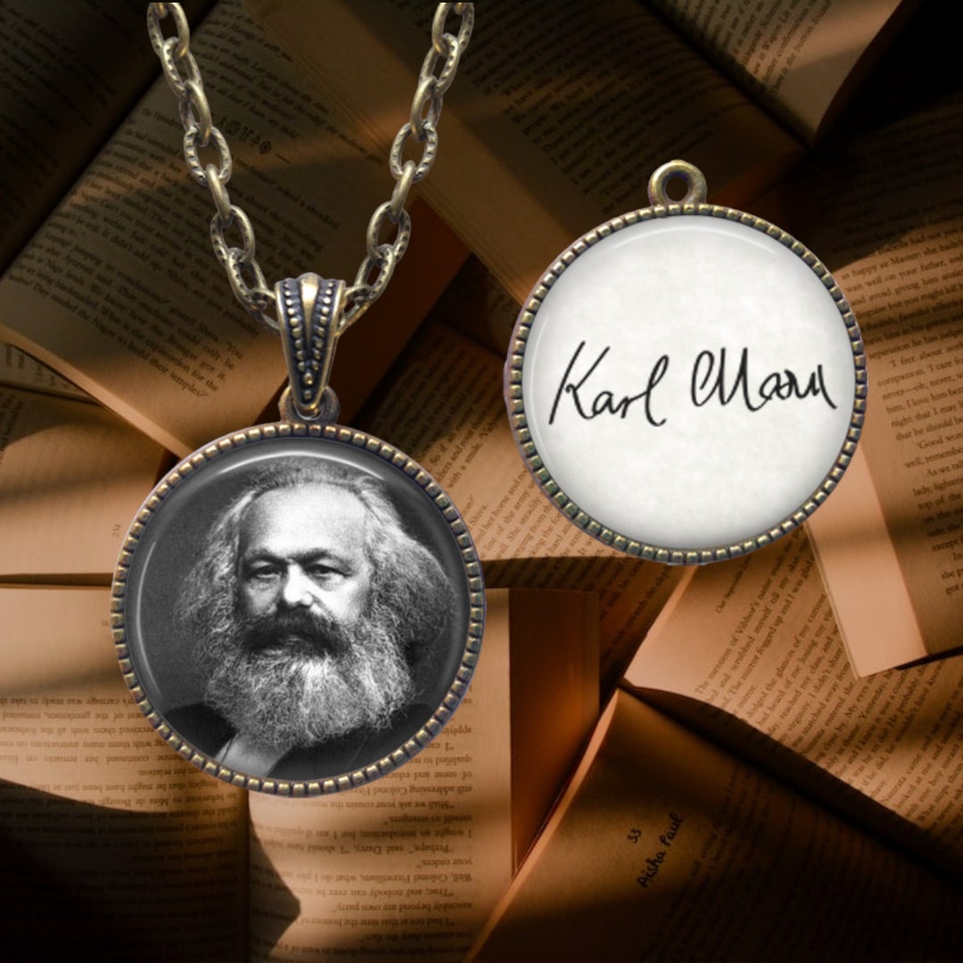 Karl Marx Pendant or Key Ring: Photograph & Autograph - Etsy